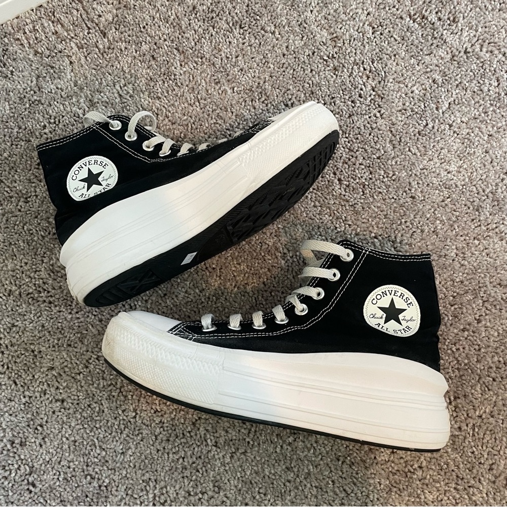 Converse Black Platform High Top Converse - Gem